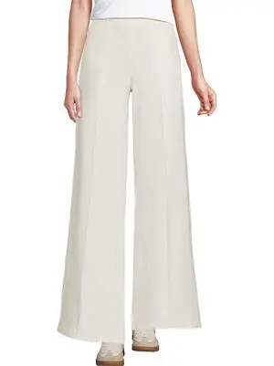 LANDS' END Starfish High Rise Palazzo Pants Ivory