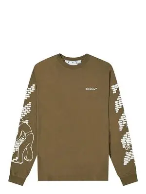 Off-White Bricks Skate Long-sleeve Tee /white - Green