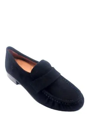 Gentle Souls By Kenneth Cole Crew Woven Leather Loafer - Black Suede
