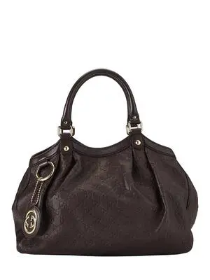 Gucci Guccissima Sukey Tote - Brown