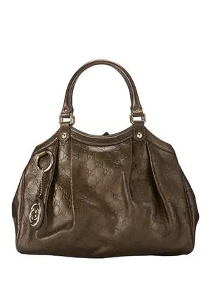 Gucci Guccissima Sukey Tote - Brown