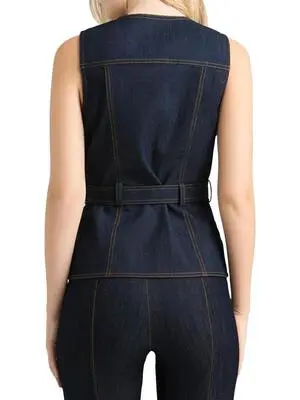Cinq À Sept Reenee Belted Vest - Indigo