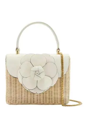 Oscar De La Renta Flower-appliqué Tote Bag - White