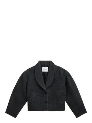 MARANT ETOILE Lanna Virgin Wool Coat - Anthracite