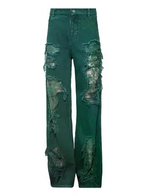 Christopher Esber Arboreal Wide-leg Jeans - Green