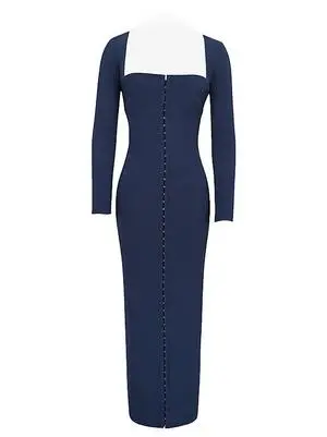 House Of Cb Corinthia Long-sleeve Maxi Dress - Midnight