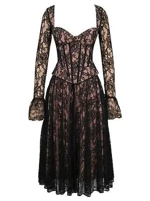 House Of Cb Raquel Lace Midi Dress - Black