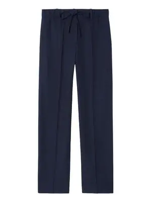 Cos Drawstring Straight-leg Trousers - Navy