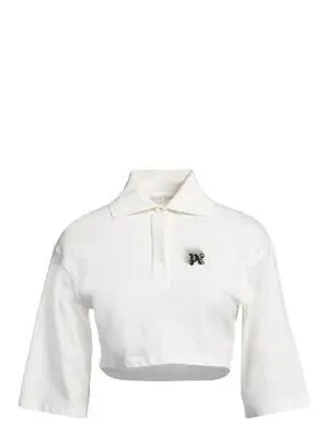 Palm Angels Polo Shirt With Brand Logo - White