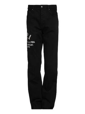 Amiri Straight-leg Jeans With Appliqué Detail - Black