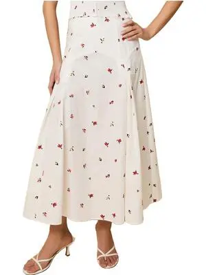 SOLID & STRIPED Solid & Striped Gael Embroidered Midi Skirt