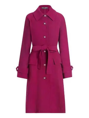 Dolce & Gabbana Belted Coat - Purple