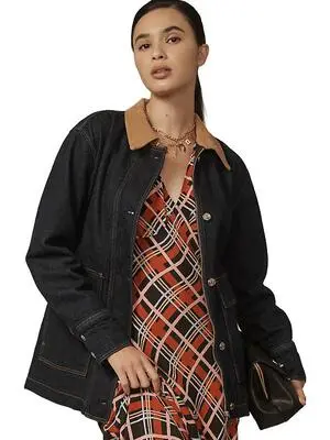 REFORMATION Reformation Archer Denim Jacket Denim Dark