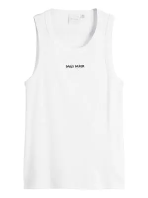 DAILY PAPER Dias Ribbed Tank Top - White