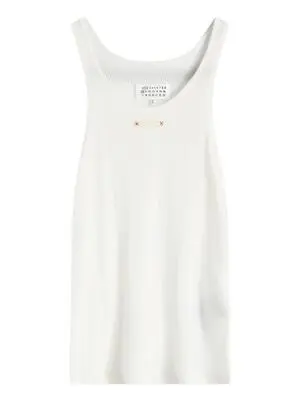 MAISON MARGIELA Ribbed Tank Top - Off White