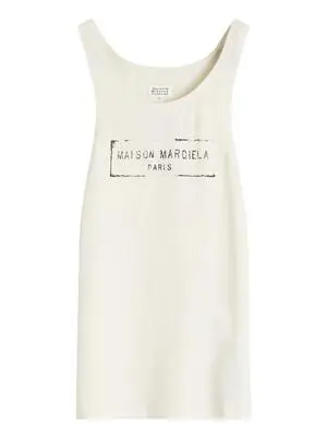 MAISON MARGIELA Logo Vest Top - Butter