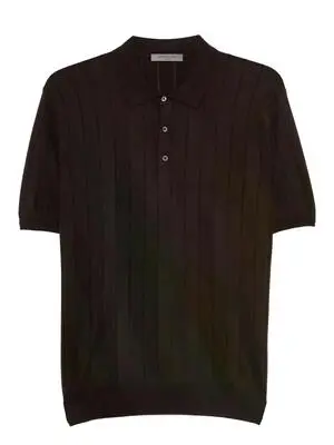 Corneliani Cotton Polo Shirt Brown