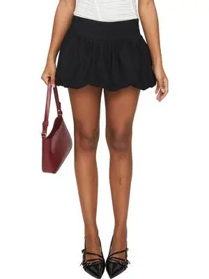 Princess Polly Mersale Bubble Hem Miniskirt - Black