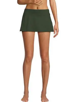 LANDS' END Swim Skirt - Rich Olive Green