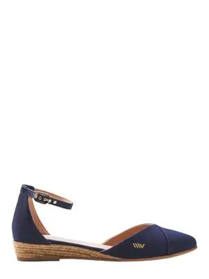 VISCATA Montroig Canvas Espadrille Flats - Navy Blue