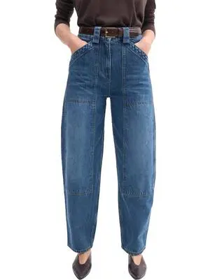 Co High-waist Denim Patch Pocket Jean - Indigo