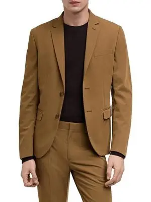 Mango Slim Fit Sport Coat - Ochre
