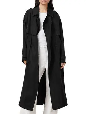 ALLSAINTS Linnie Trench Coat - Black