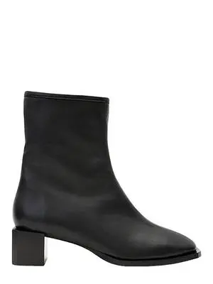 ALLSAINTS Avril Square-toe Leather Ankle Boots - Black