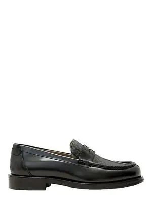 ALLSAINTS Bloom Leather Penny Loafers - Black