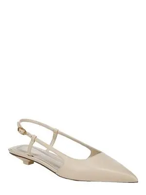 Franco Sarto SARTO By Franco Sarto Pheby Pointed Toe Slingback Flats Ivory White