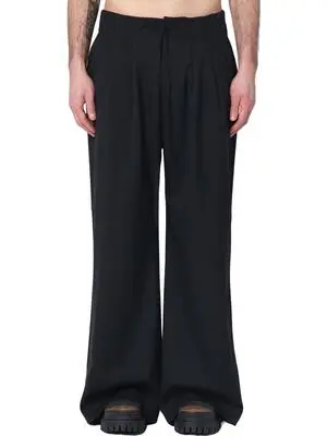 ENTIRE STUDIOS Wide Leg Wool Blend Trousers - Black
