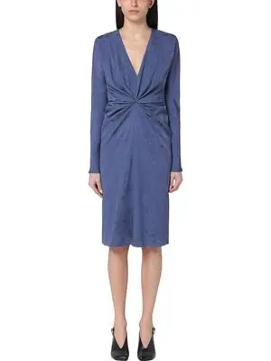Etro Jacquard Effect Dress - Blue