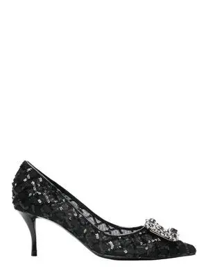 ROGER VIVIER Flower Strass Pumps - Black