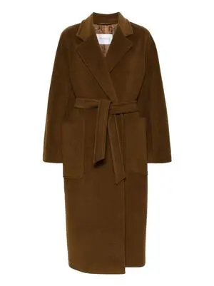 Max Mara Wool Long Coat - Leather Brown