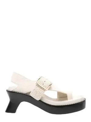 Loewe Ease Leather Sandals - White