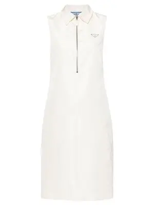 Prada Silk Midi Polo Dress - White