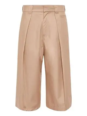 Loewe Cropped Pleated Trousers - Beige