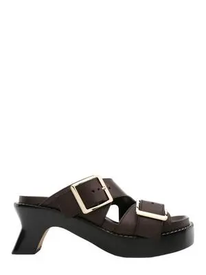 Loewe Ease Leather Sandals - Brown