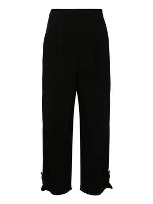 Loewe Linen Blend Cargo Trousers - Black