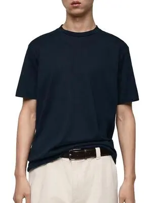 Mango Regular Fit Cotton T-shirt - Navy