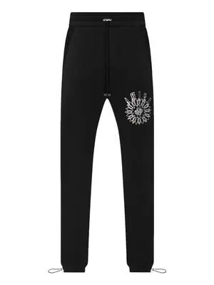 Amiri Crystal Stick Poke Sweatpants - Black