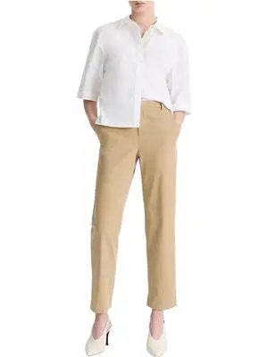 Vince Avery Mid-rise Italian Stretch-cotton Chino Pant - Orange