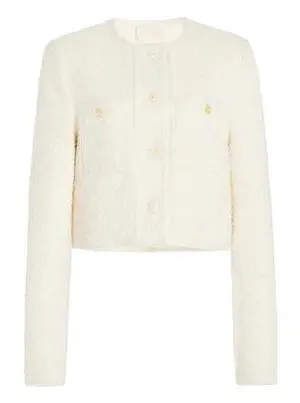 Ulla Johnson Brynn Cotton-Blend Tweed Jacket White