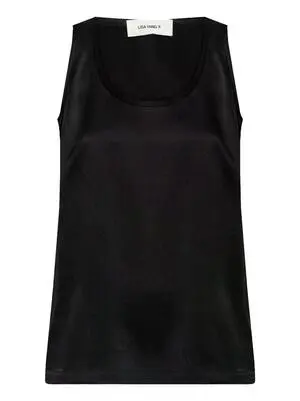 LISA YANG Silk Tank Top - Black