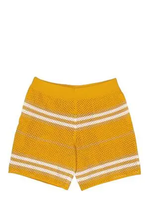Burberry Icon Stripe Pointelle Knit Shorts - Marigold