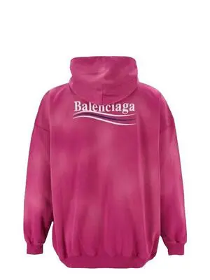 Balenciaga Logo Hoodie - Fuchsia