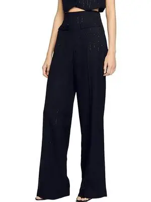 Sandro Sequin Suit Pants - Black