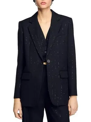 SANDRO Sequin Suit Jacket