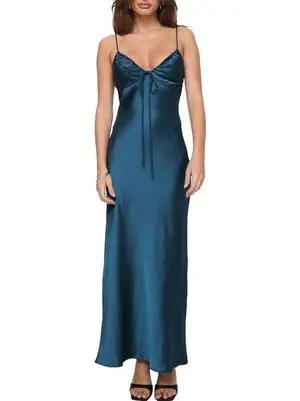 Princess Polly Maguire Satin Maxi Dress - Navy