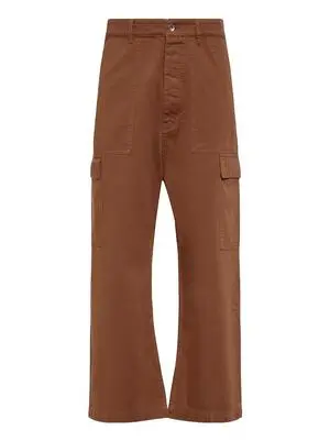Rick Owens Lido Cotton Cargo Pants - Brown